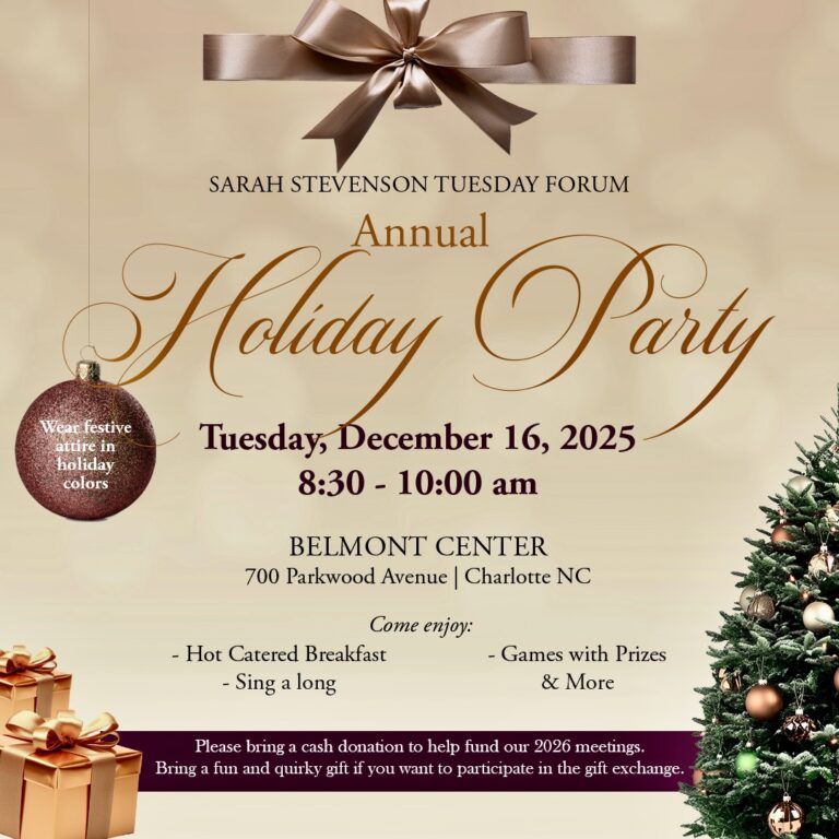 Forum’s Holiday Party is Dec. 16